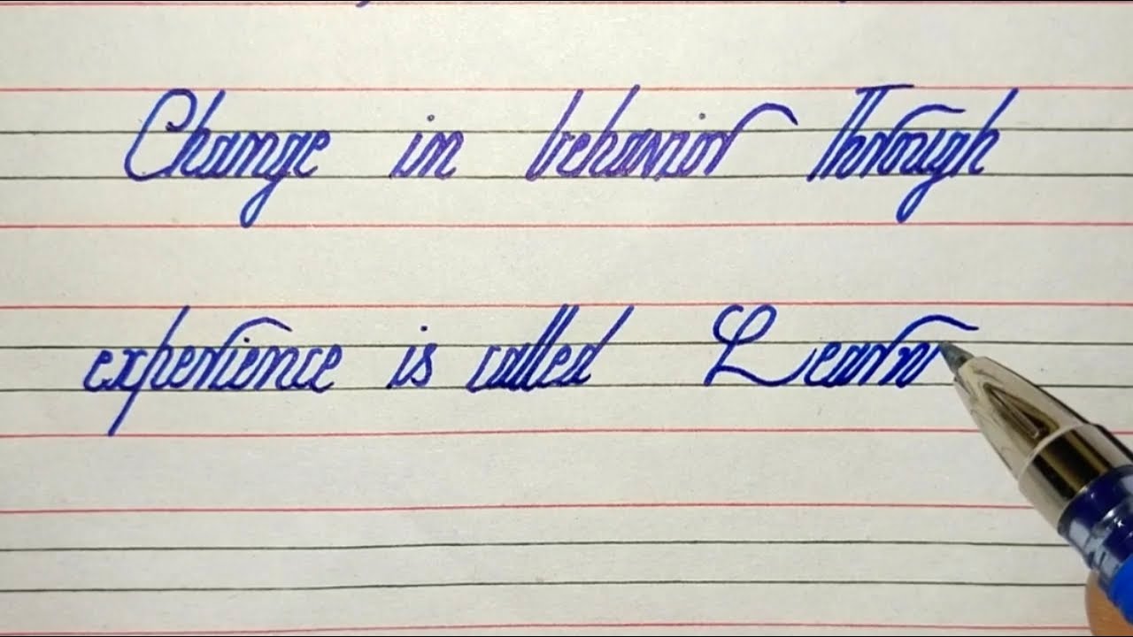 Beautiful cursive style English handwriting ️. Learning definition ...