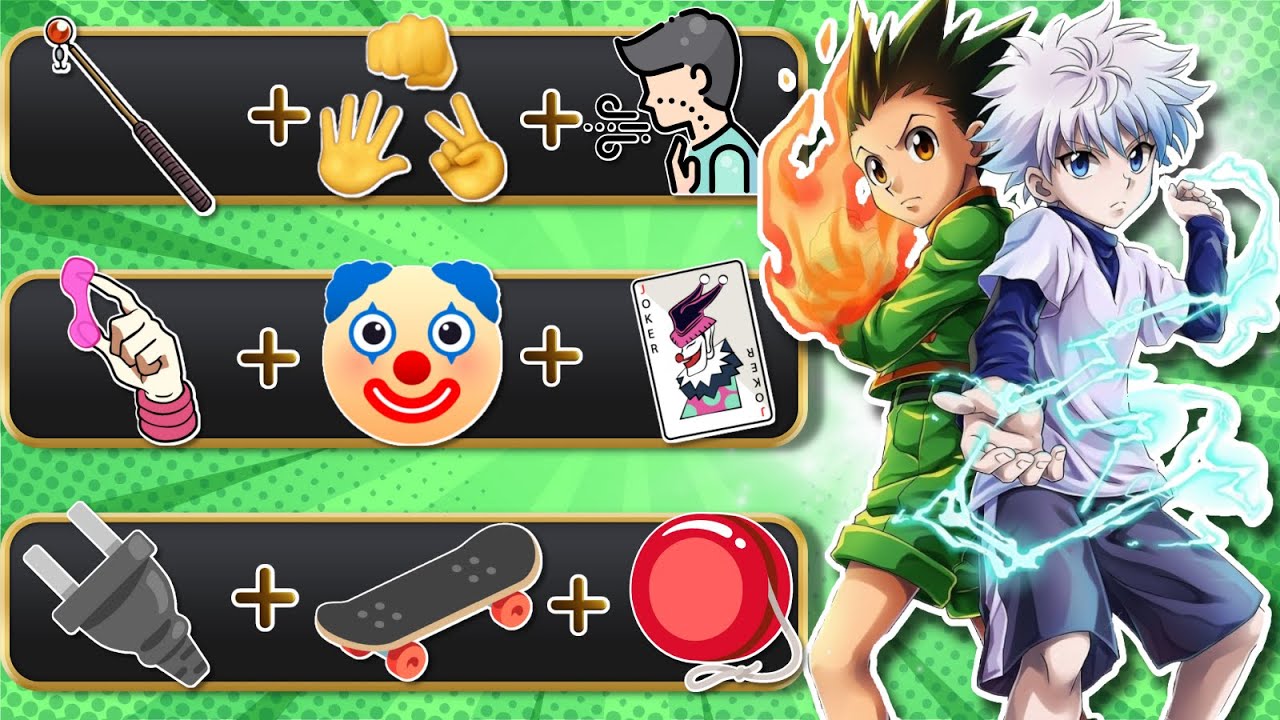 ANIME EMOJI QUIZ: GUESS THE CHARACTER FROM HUNTER X HUNTER 🃏👊 | HXH ...