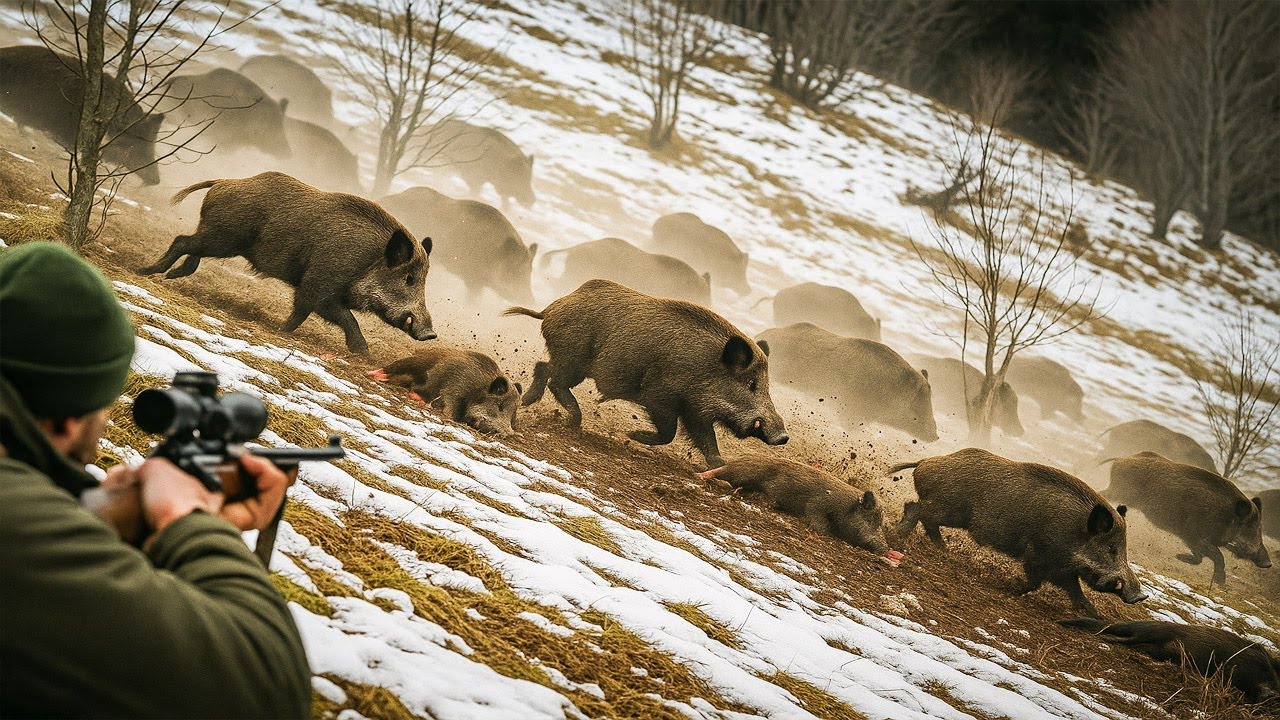 300 Wild Boars in 30 Minutes! The Fastest Wild Boar Takedown Ever ...