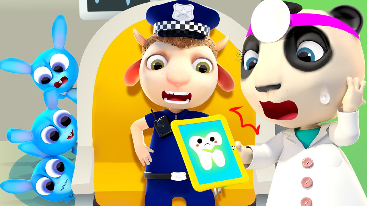 Doctor Panda Treats the Teeth of a Police Officer | Dolly and Friends ...