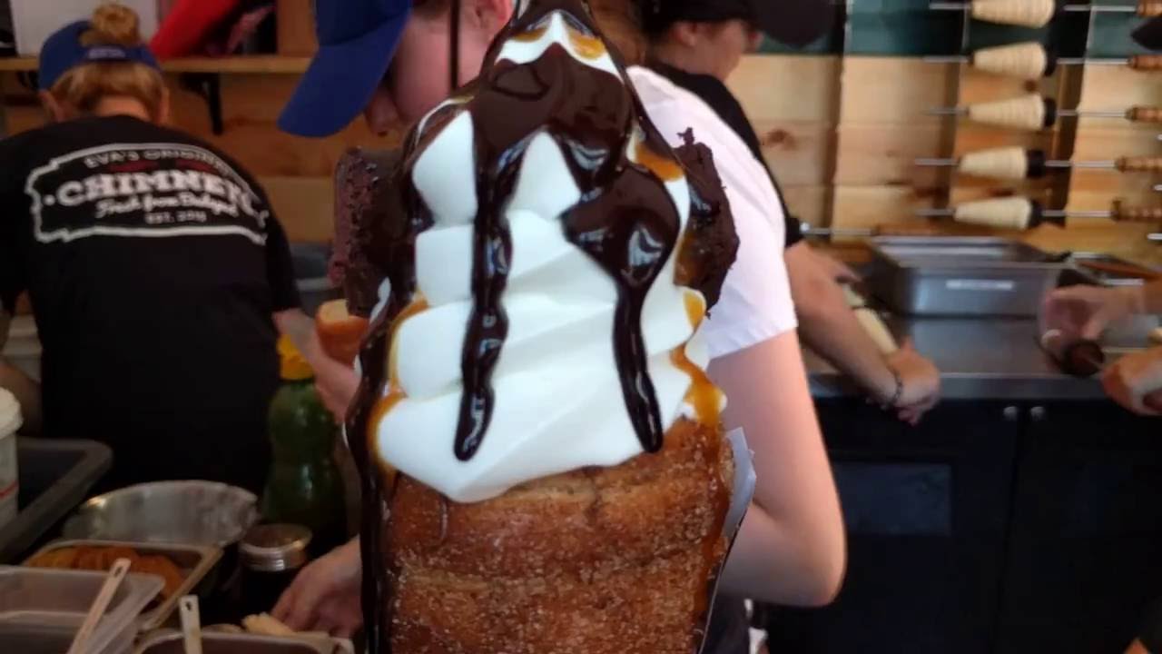 Eva's Original Chimneys Dream Cone Doughnut Cone in Toronto - YouTube