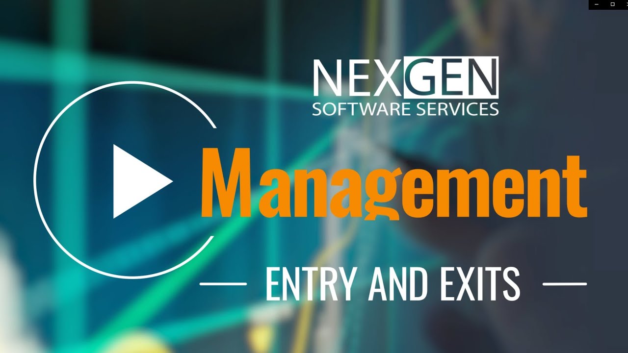 Nexgen Software Trade Entry and Exit Management - YouTube