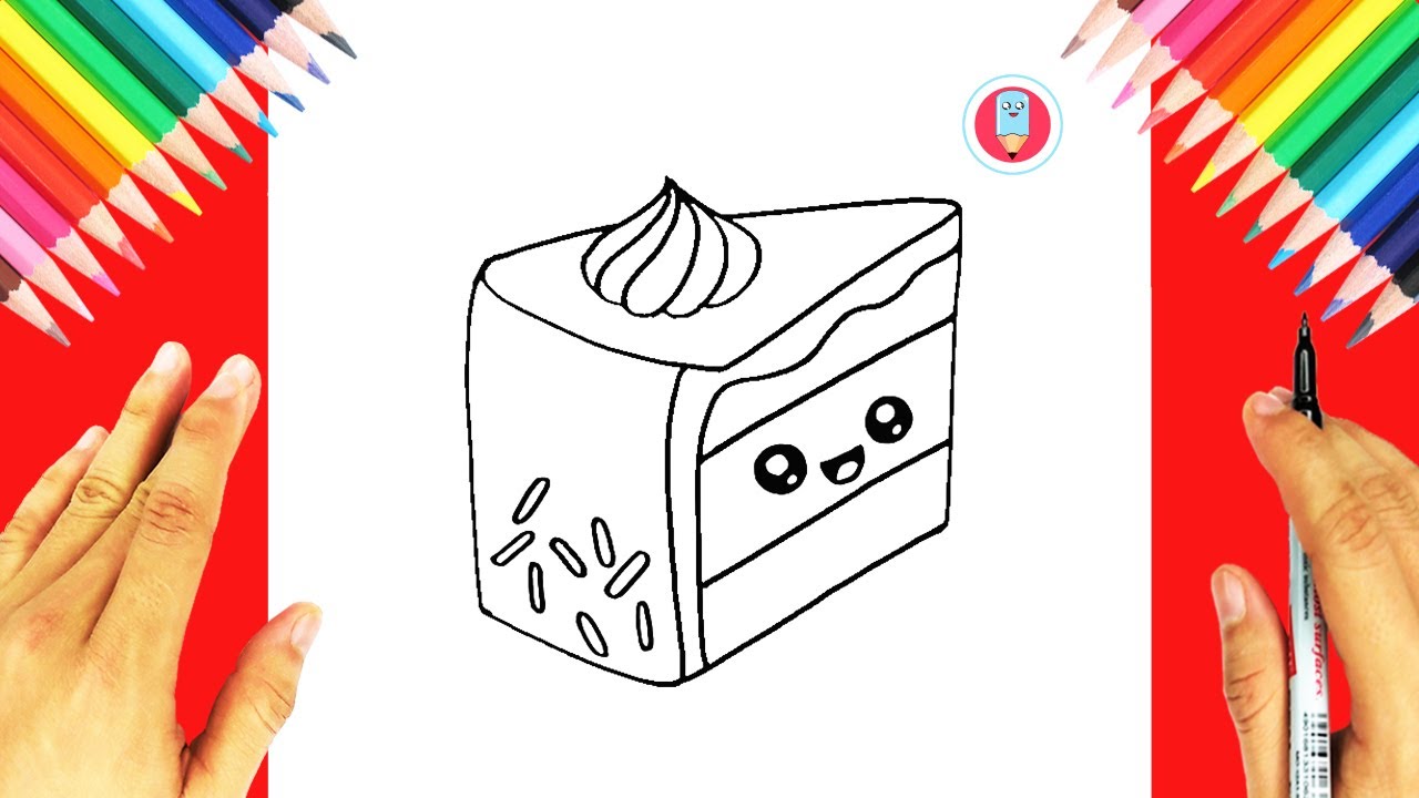 How to Draw a 3D Cake, Step by Step, Cute Drawings. - YouTube