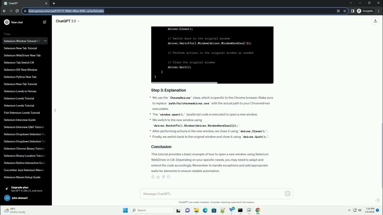 Selenium Open New Window C Youtube