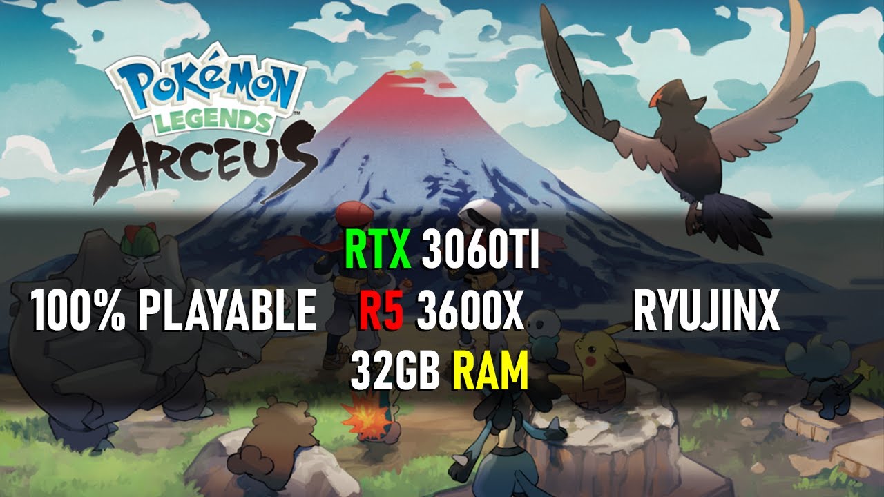 POKÉMON LEGENDS ARCEUS | RTX 3060TI + RYZEN 5 3600X | Ryujinx Benchmark ...