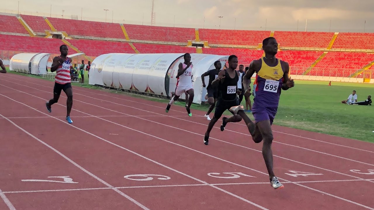 Benjamin Boakye wins U20 boys 200m final. Junior Olympics. Kumasi2023 ...