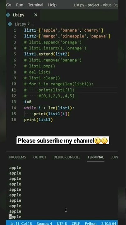 Use While Loop For Lists In Python Developer Programming Python Pythonprogramming Python3