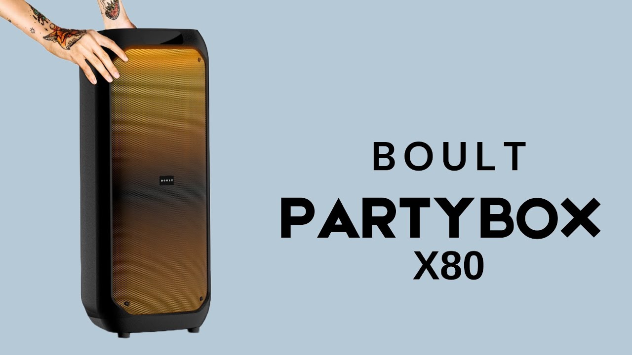 Boult Partybox X80⚡| 80w Party Speaker | Karaoke | RGB Lights ...