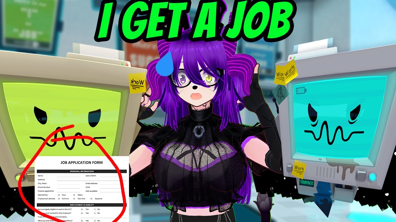 A VTUBER GET A JOB #job #jobsimulator #vr #vtuber #livestream #live ...