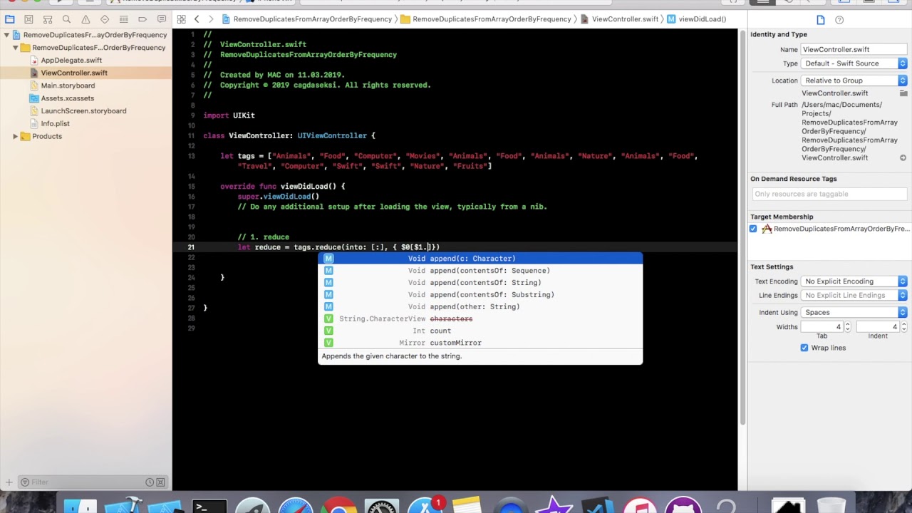 Remove Duplicates From Array In Swift Youtube 8485