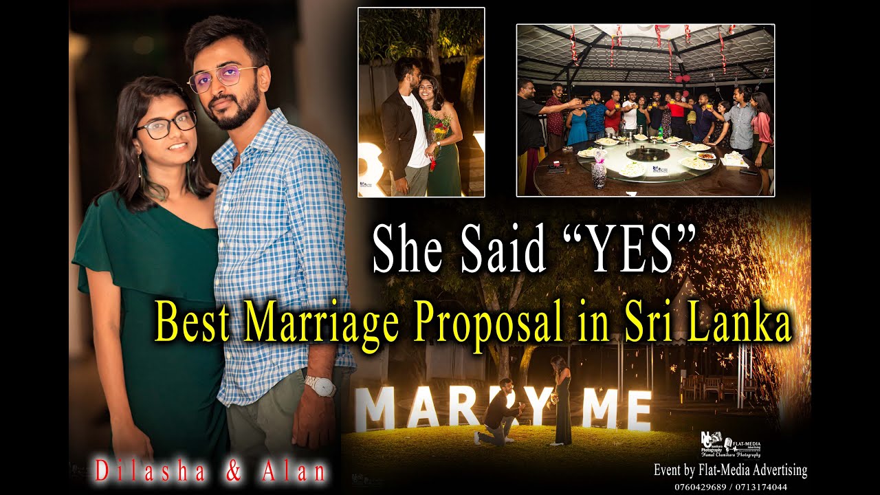 Best Marriage Proposal in Sri Lanka by Flat-Media Advertising - YouTube