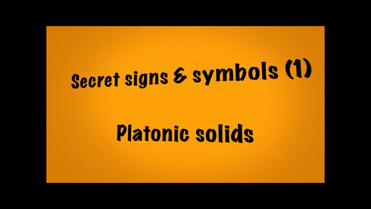 Secret signs and symbols (1) Platonic Solids - YouTube