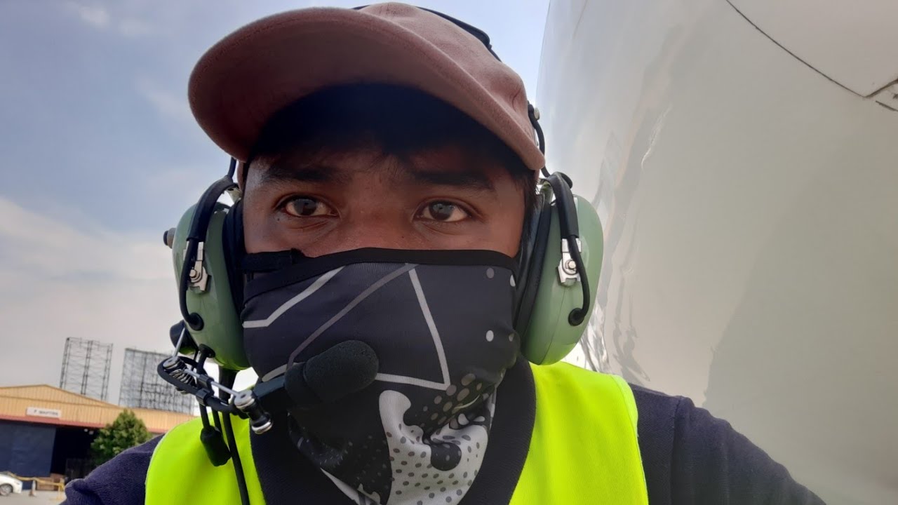Headset Man And Aircraft Marshalling - YouTube