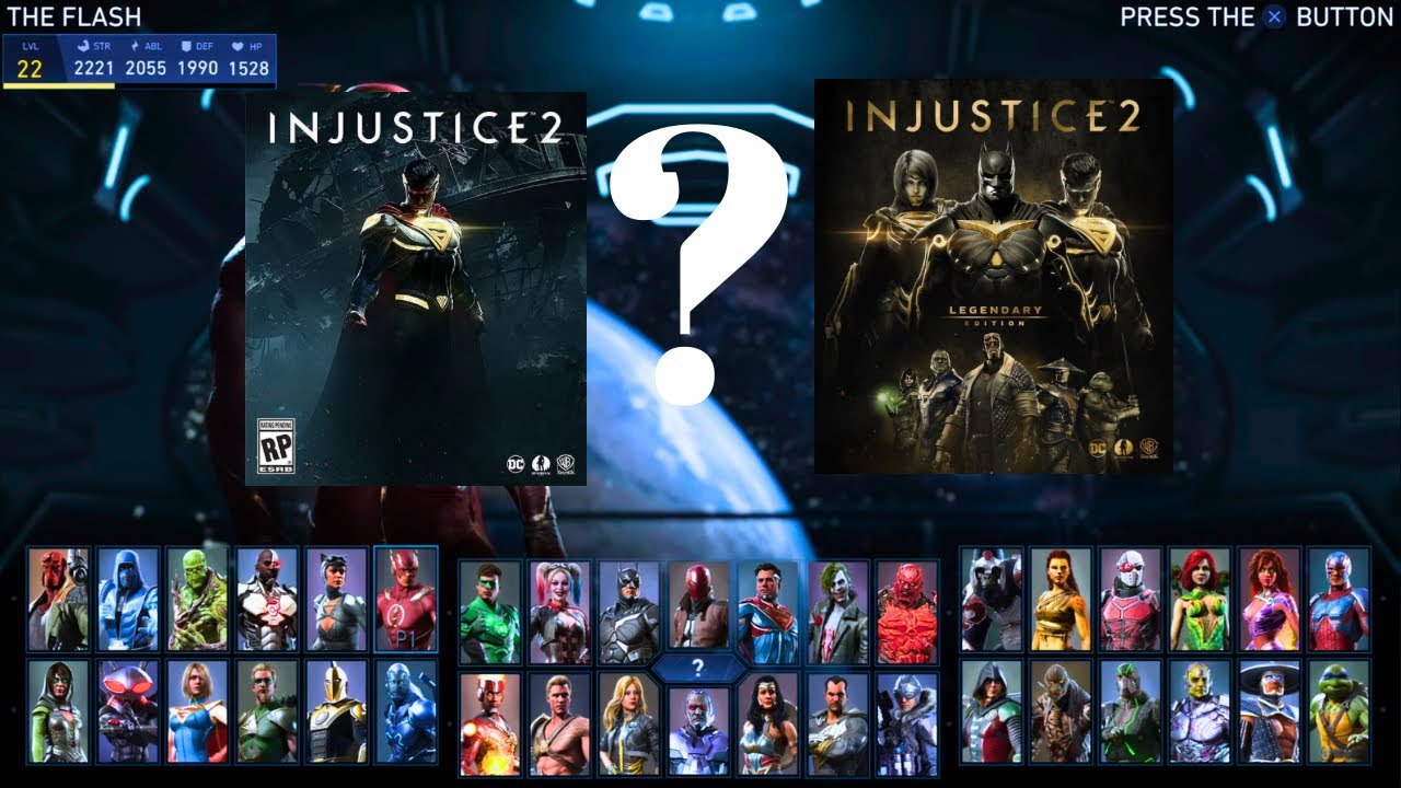 Los Personajes de la Edición Estándar y Legendaria de Injustice 2 - YouTube