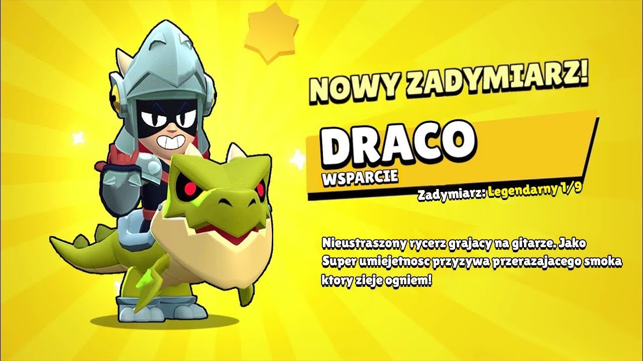 Nowy Zadymiarz ”draco” Już Za Chwilę W Brawl Stars Youtube