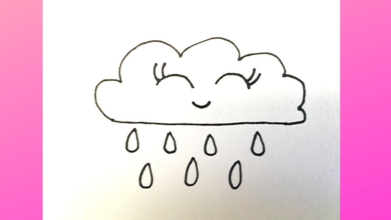 How to draw a Simple Cute Cloud for Beginners Step by Step | Easy ...