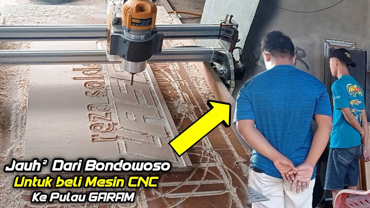 GREBEK PABRIK BOX MADURA || Test mesin CNC Router rakitan - YouTube