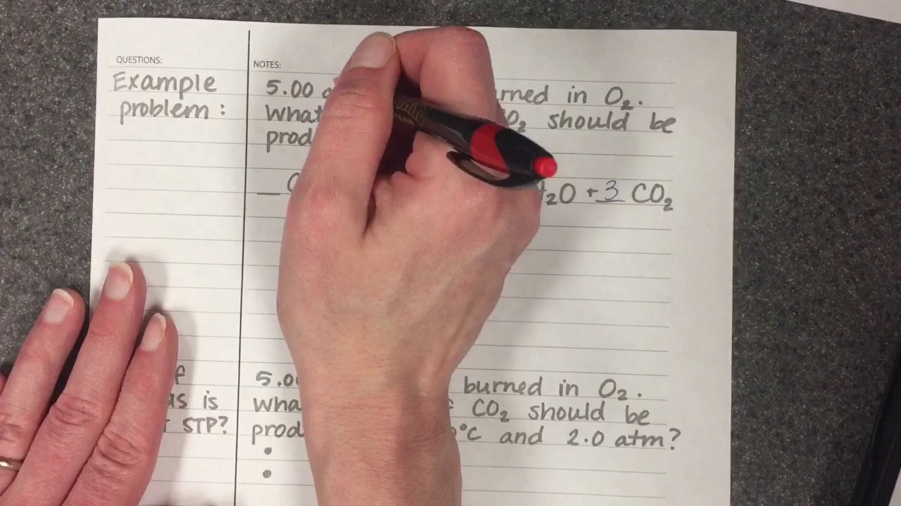 Pre AP Gas Stoich Notes - YouTube
