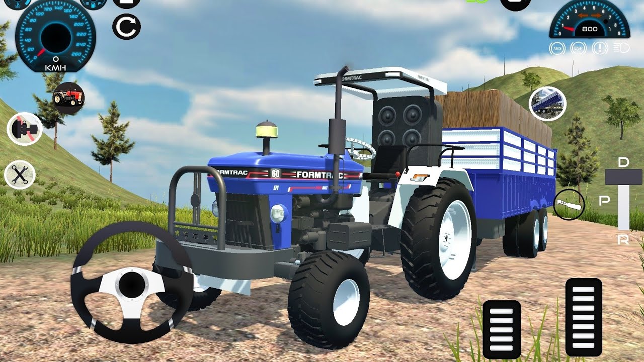 Modified Powertrac 4X4 Tractor Off-Road Driving 3D : Indian Tractor ...