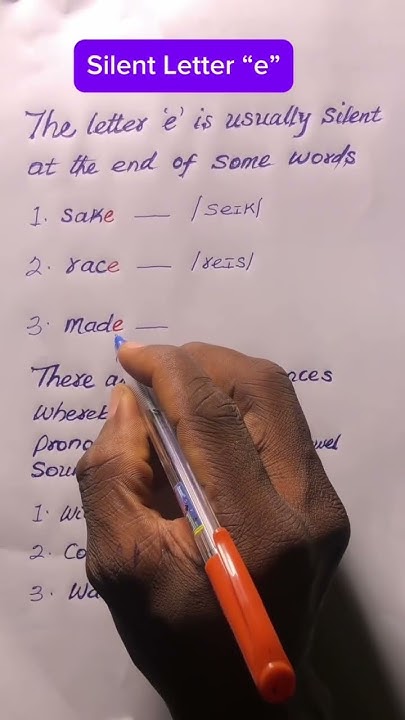 Silent Letter “e” #silentletters#englishwords#improveyourenglish# ...