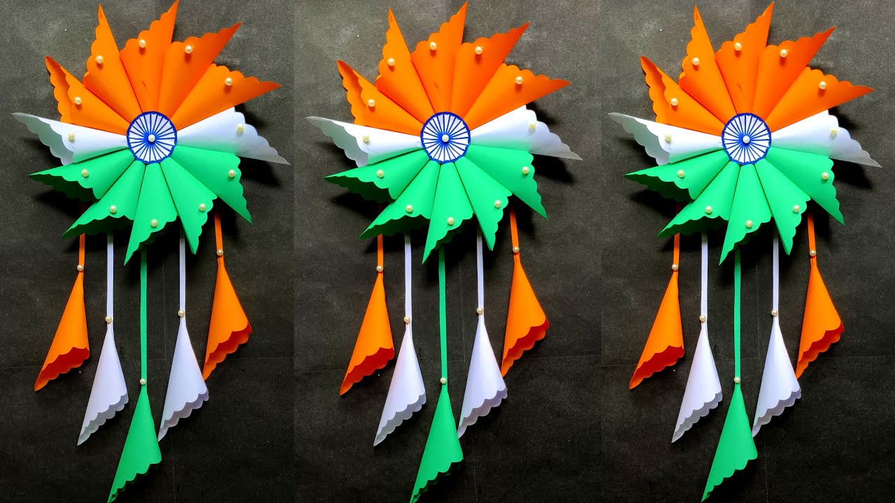 15 August craft wall hanging|indian flag craft |15 August decoration ...