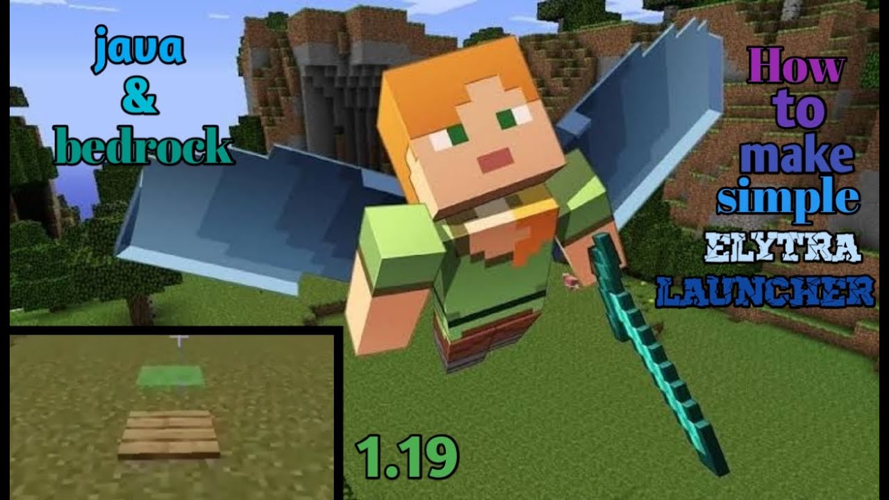 How to make simple elytra launcher in minecraft java/bedrock 1.19 - YouTube
