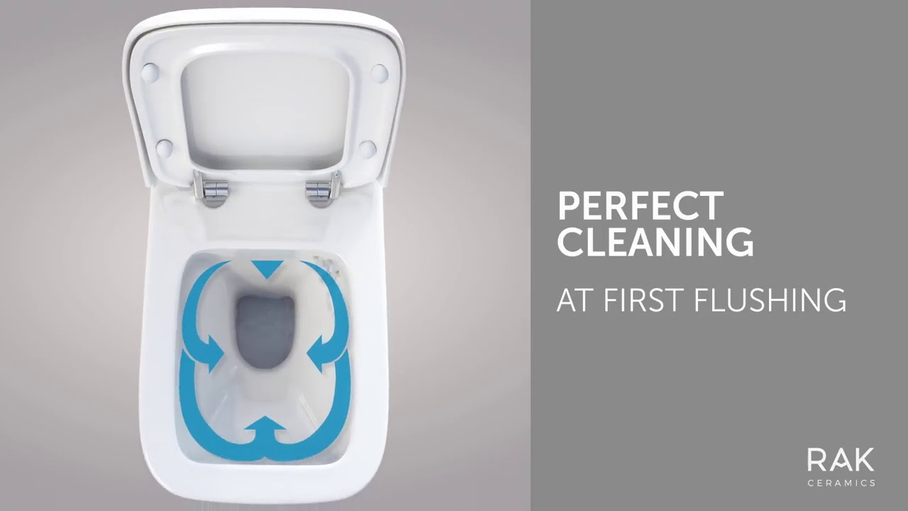 RAK Ceramics Rimless The ultimate technology for your bathroom - YouTube