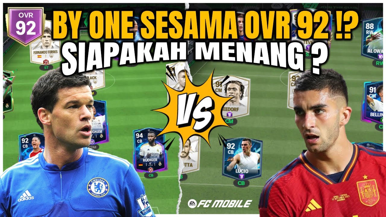 BY ONE FC MOBILE SESAMA OVR 92, SIAPAKAH YANG MENANG !? - YouTube