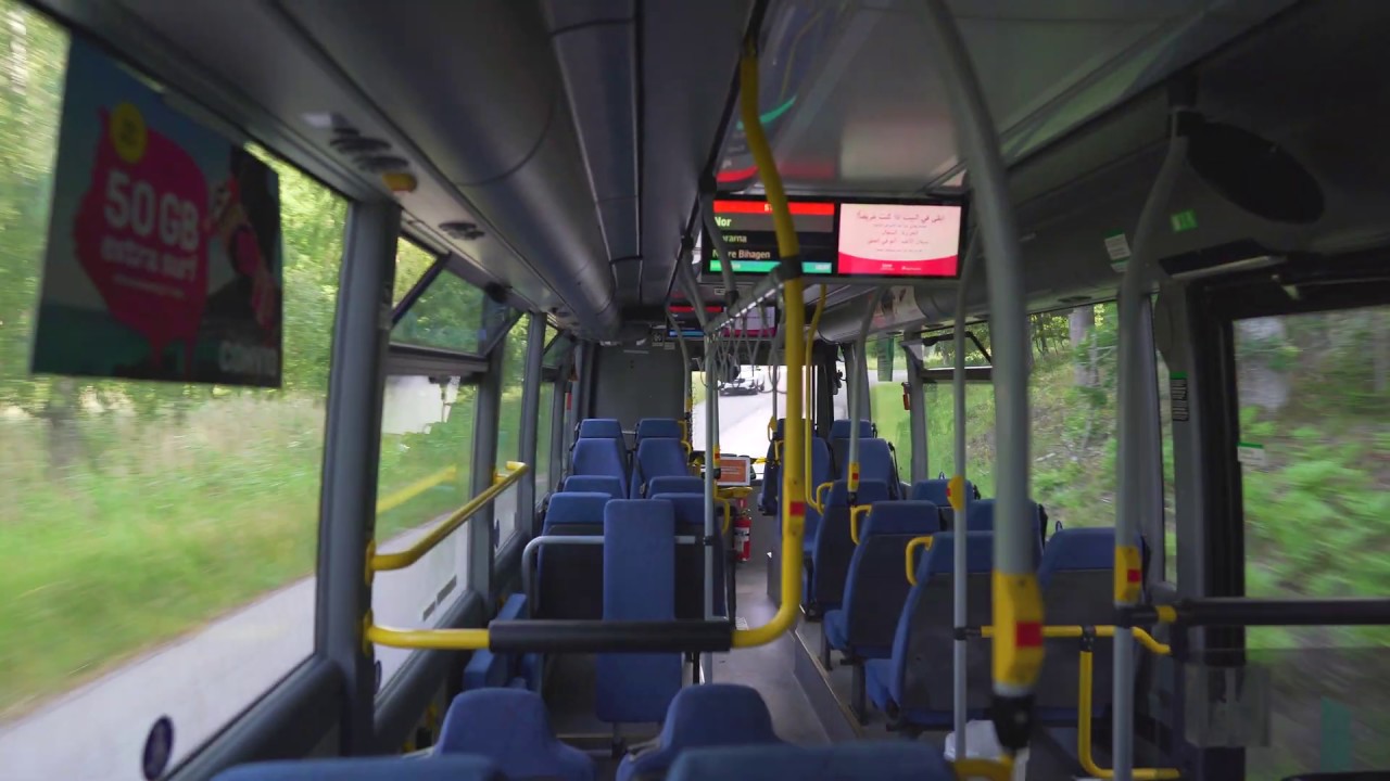 Sweden, Haninge, bus 845 ride from Gålövägen to Nor - YouTube