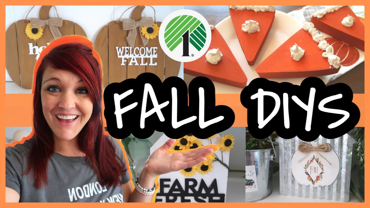 NEW $1 DOLLAR TREE FALL DIYS | FALL DIY DECOR | FALL WOOD DIY DECOR ...