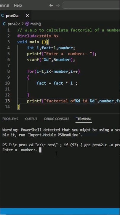 How to Calculate Factorial in C Language💖 ️😅 #shortvideo #programming #coding #reels #shorts ...