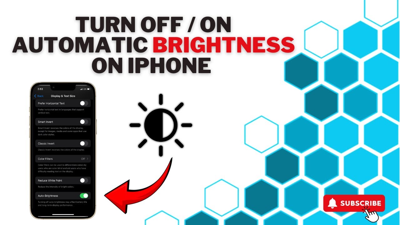 How To Turn Off / On Automatic Brightness On iPhone - YouTube