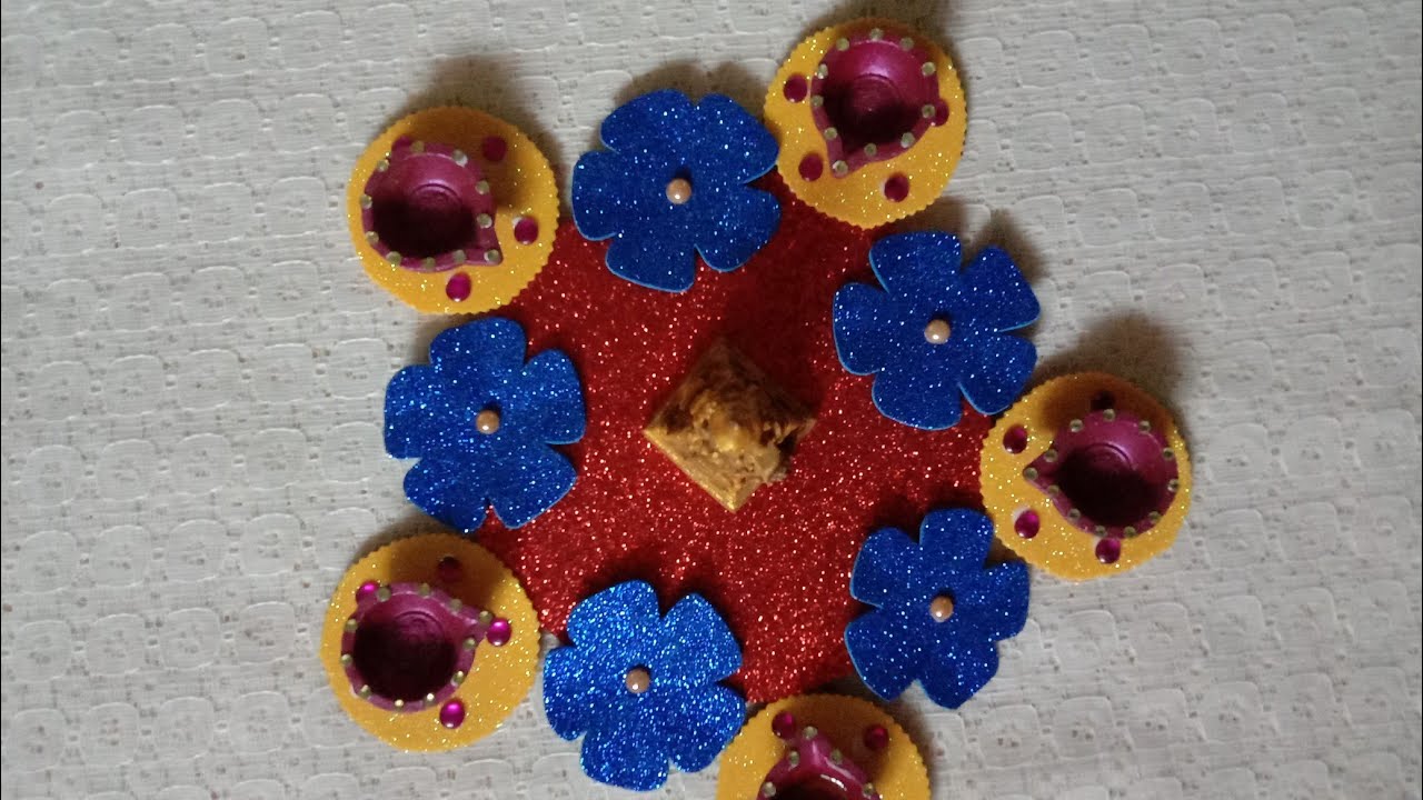 Wedding aarathi plate designs |Using foam sheet and lamp|floral ...