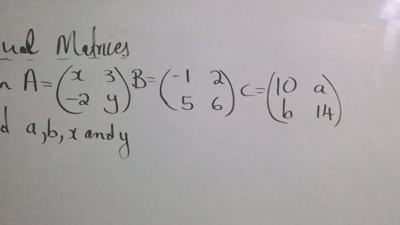 Equal MATRICES - YouTube