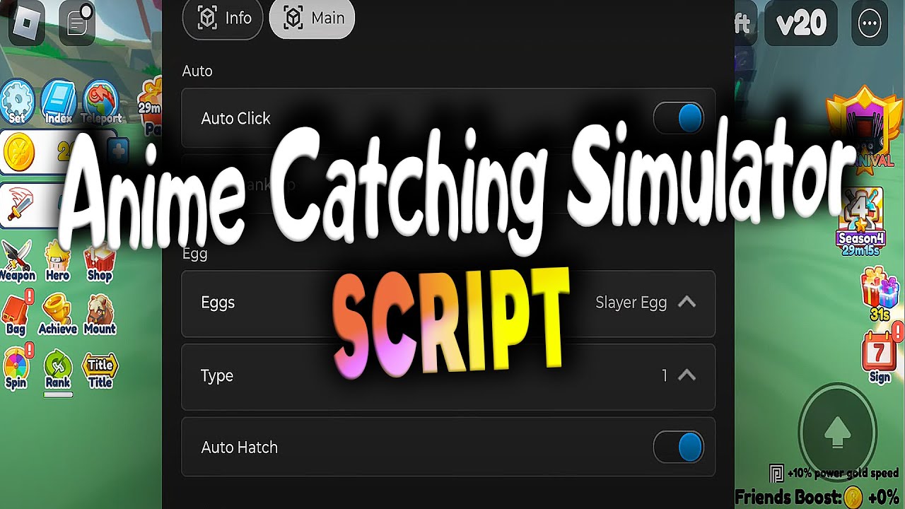 Anime Catching Simulator script – (Auto Taps) - YouTube