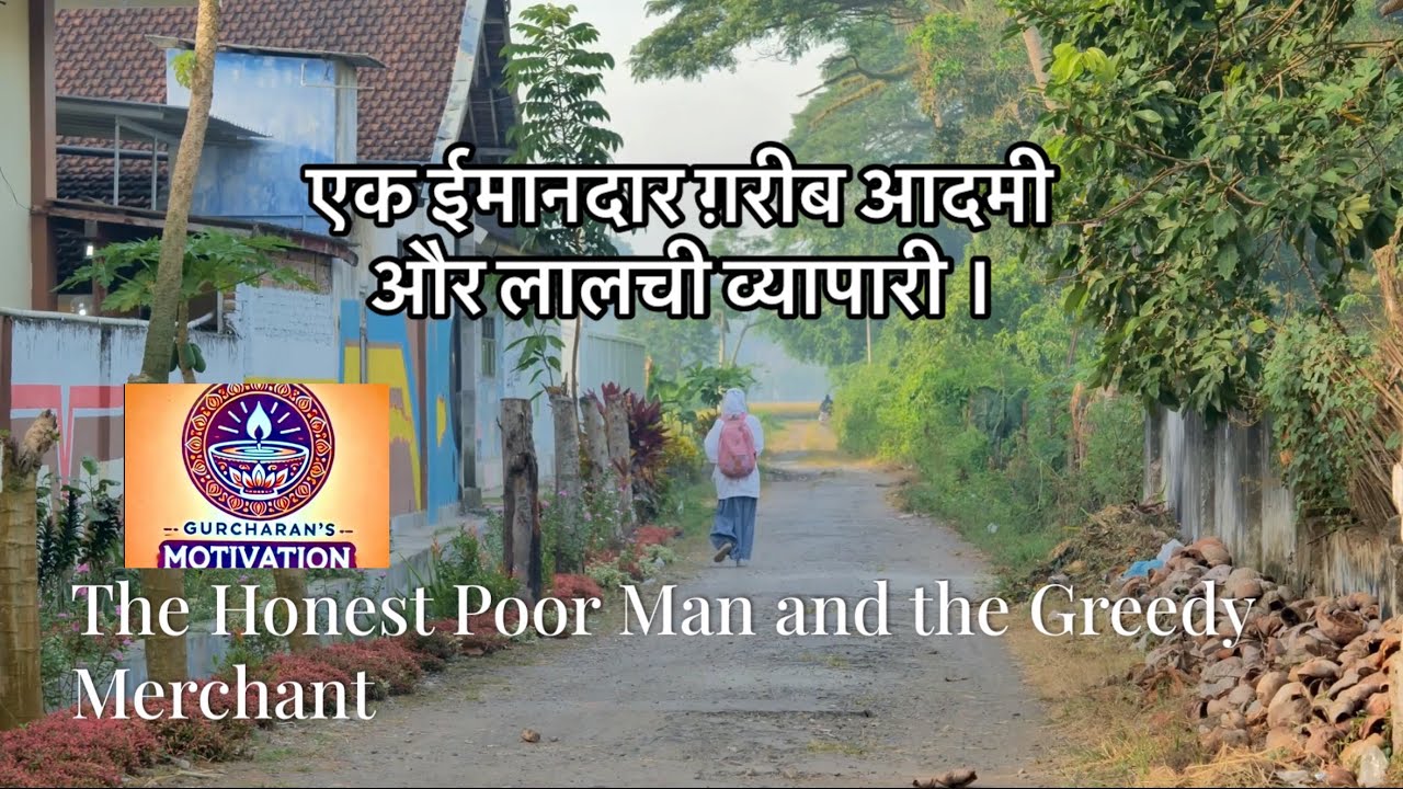 एक ग़रीब ईमानदार वयक्ति और लालची व्यापारी।An Honest Poor Man and a ...
