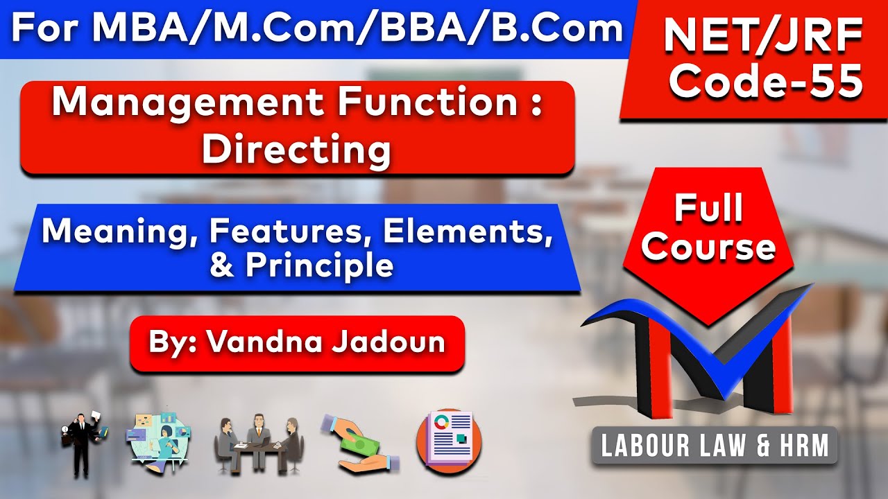HRM UNIT 1 Direction function of Mgmt. Meaning, Features, Elements ...