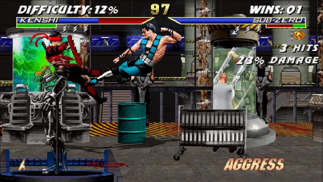 Mortal Kombat 3 MUGEN SUB ZERO vs KENSHI Gameplay Fights MKP Expanded ...