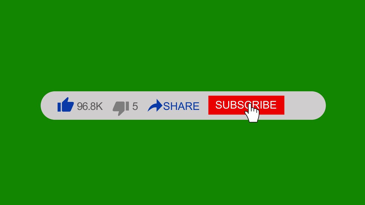 youtube channel lower third like share subscribe button green screen ...