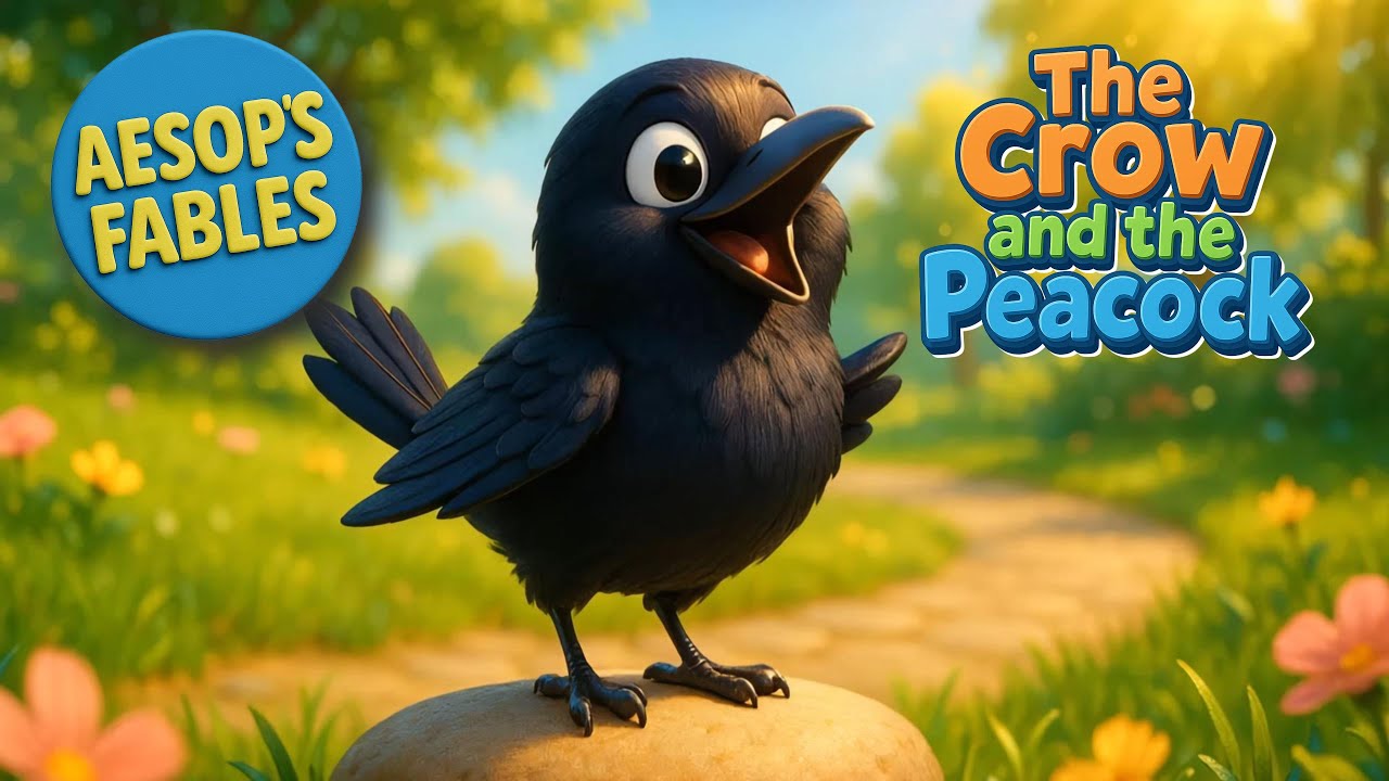 Aesop’s Fables #017 | The Crow and the Peacock | Moral Story for Kids ...