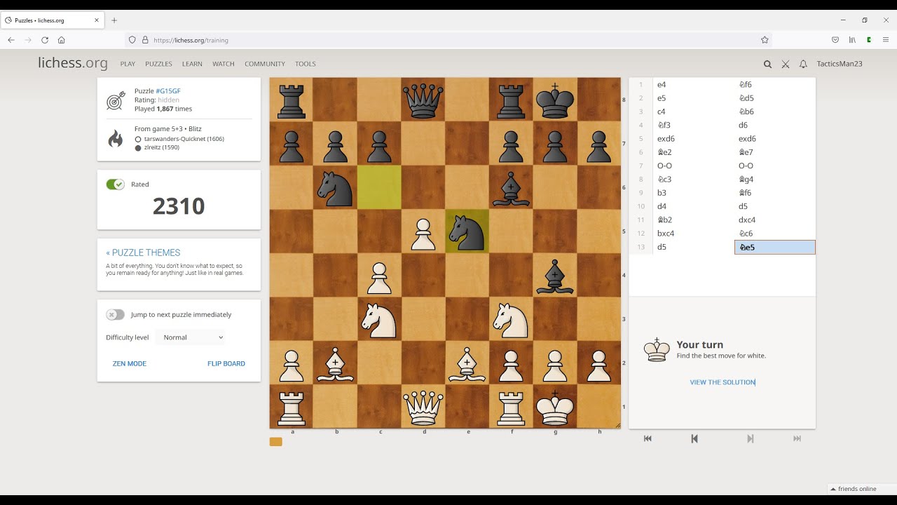 Puzzles on Lichess with Commentary! - YouTube