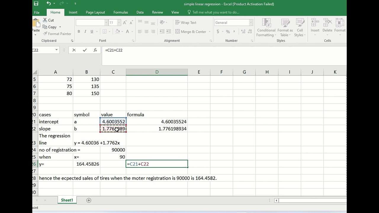 simple linear regression - YouTube