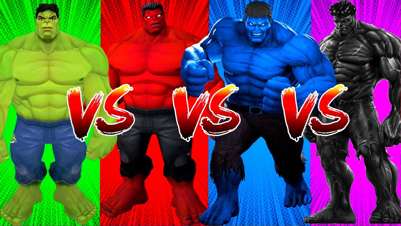 SUPERHERO COLOR DANCE CHALLENGE Hulk vs Red Hulk vs Blue Hulk vs Black ...