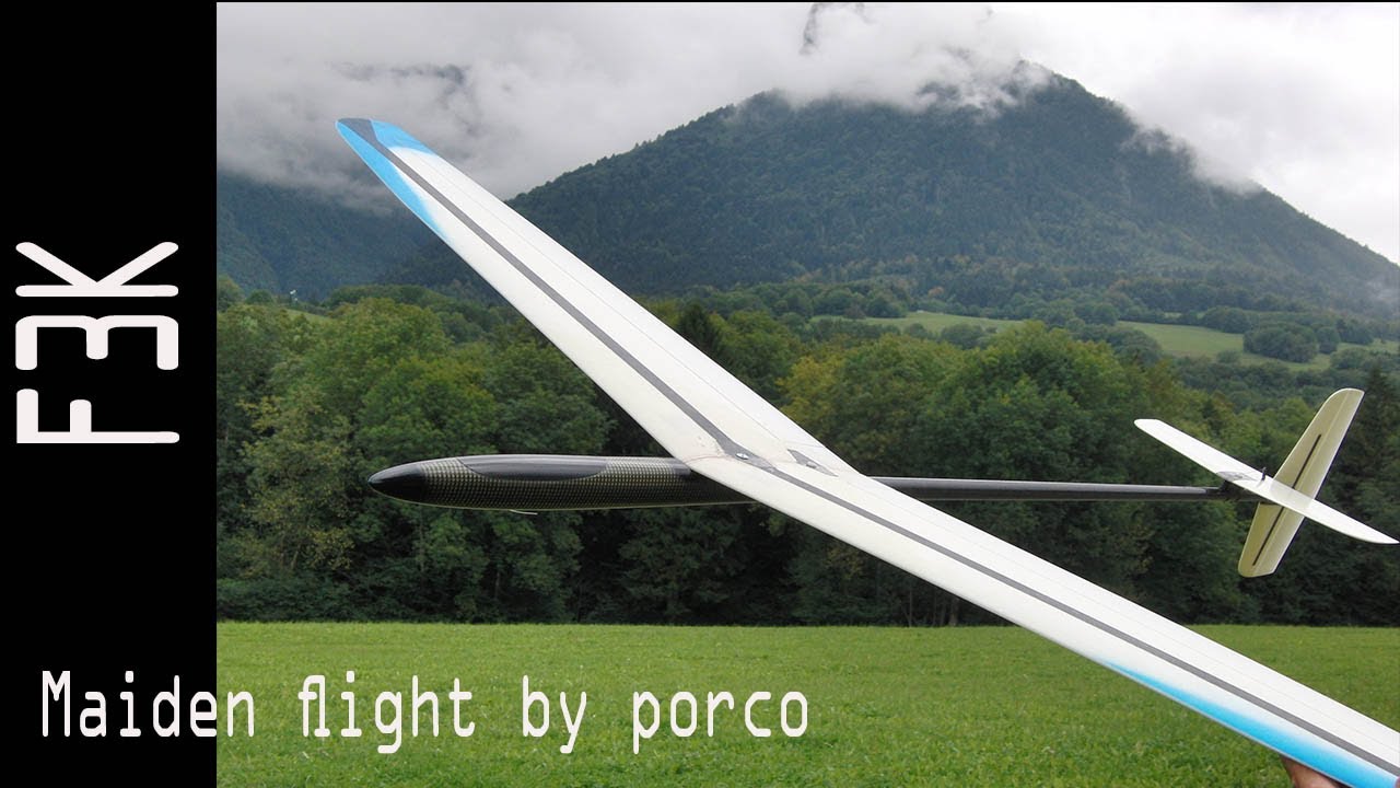 F3K glider maiden flight - YouTube
