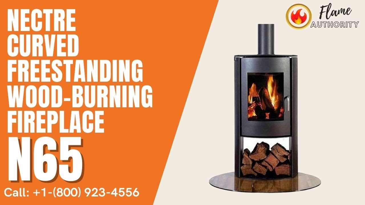 Nectre Curved Freestanding Wood-Burning Fireplace N65 - YouTube