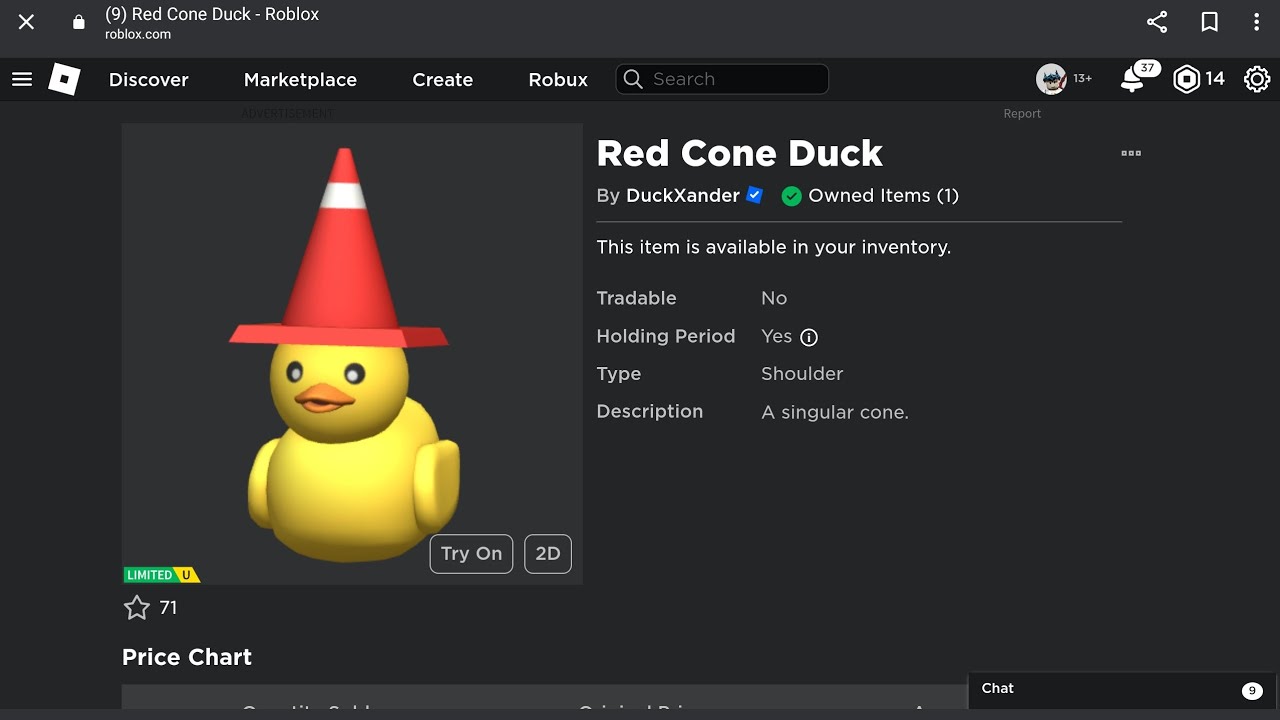 buying red Cone Duck!!!!! In game free ugc - YouTube