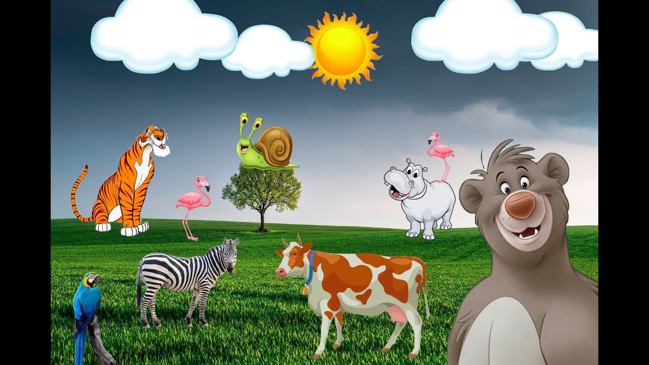 Amazing Animal Sounds for Kids to Learn 😱. Domestic and wild animals ...