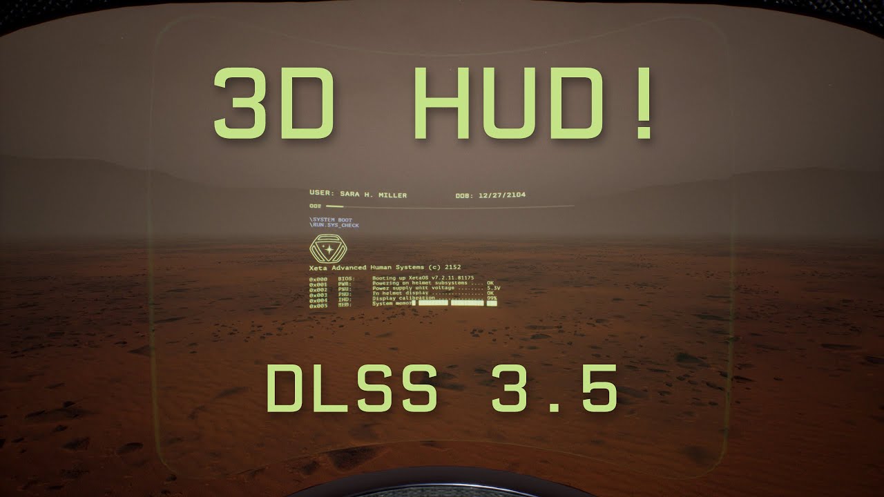 [UE5] Diegetic 3D Glass HUD | Boot Sequence | DLSS 3.5! WHAT DO YOU ...