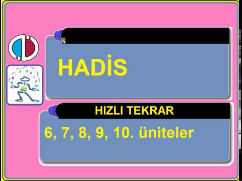 AÖF HADİS - HIZLI TEKRAR SON BEŞ ÜNİTE