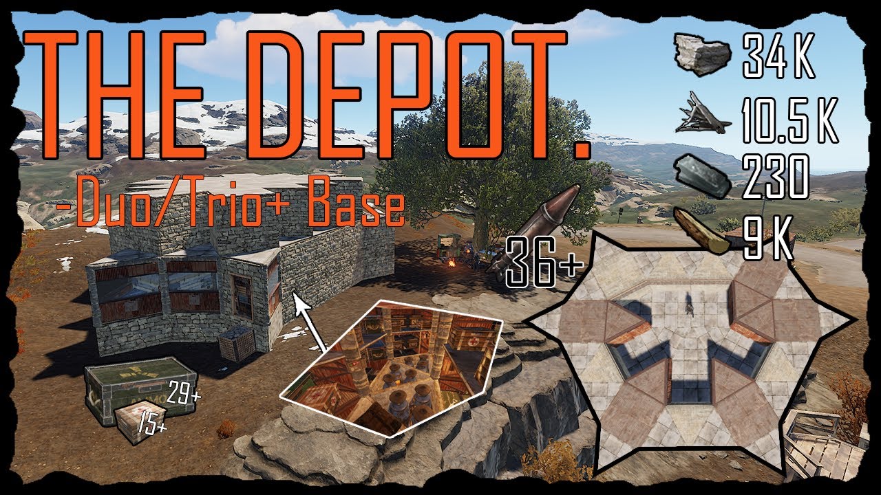 THE DEPOT | Duo/Trio Bunker Base | Offline Raid Protection | Loads of ...